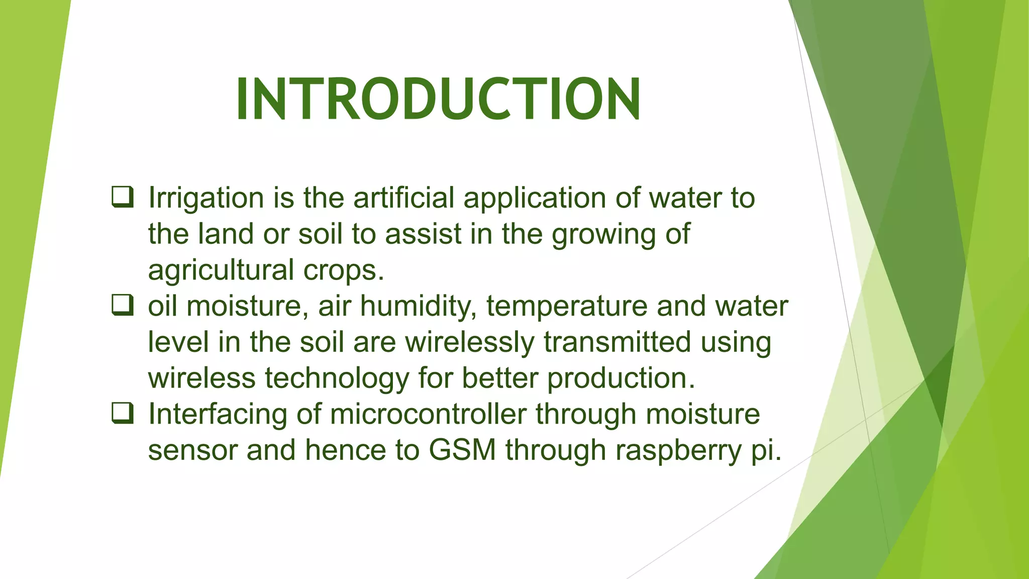Smart irrigation system | PPTX