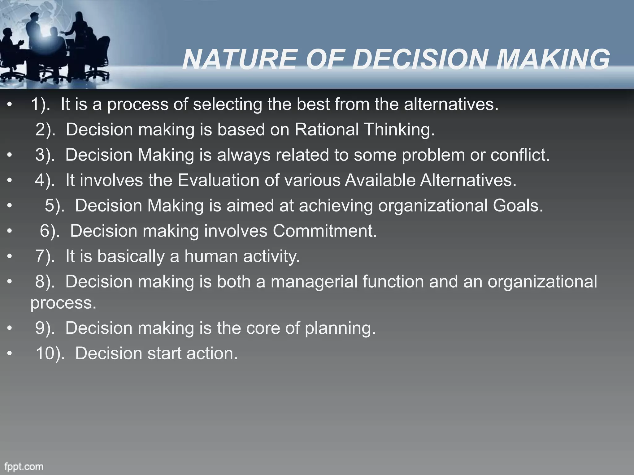 Planning and Decision Making | PPTX