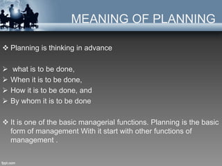 Planning and Decision Making | PPTX