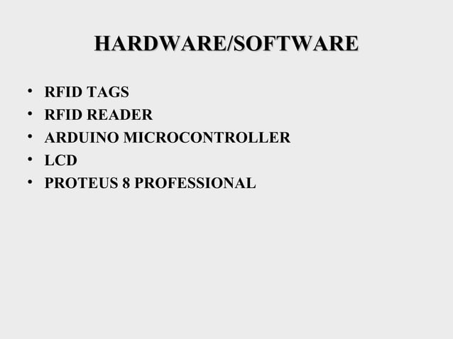 RFID based object detection | PPT