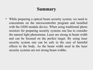 optical beam security system | PPT
