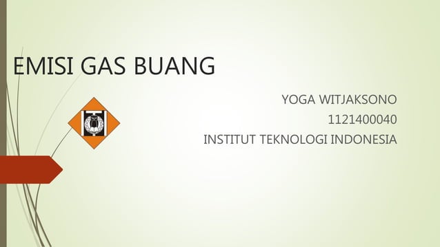 emisi gas buang | PPTX
