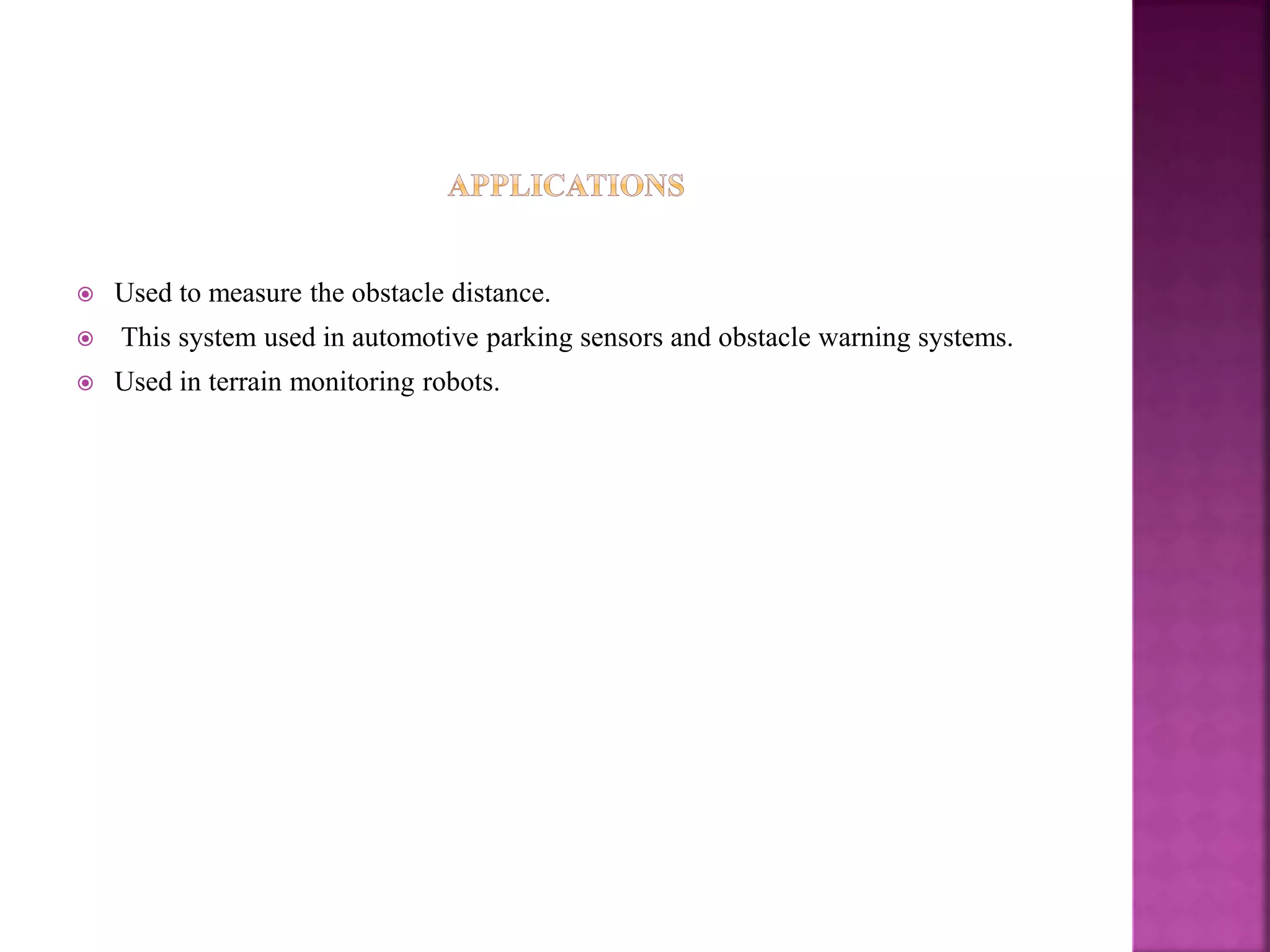 object detection using ultra sonic sensors | PPTX