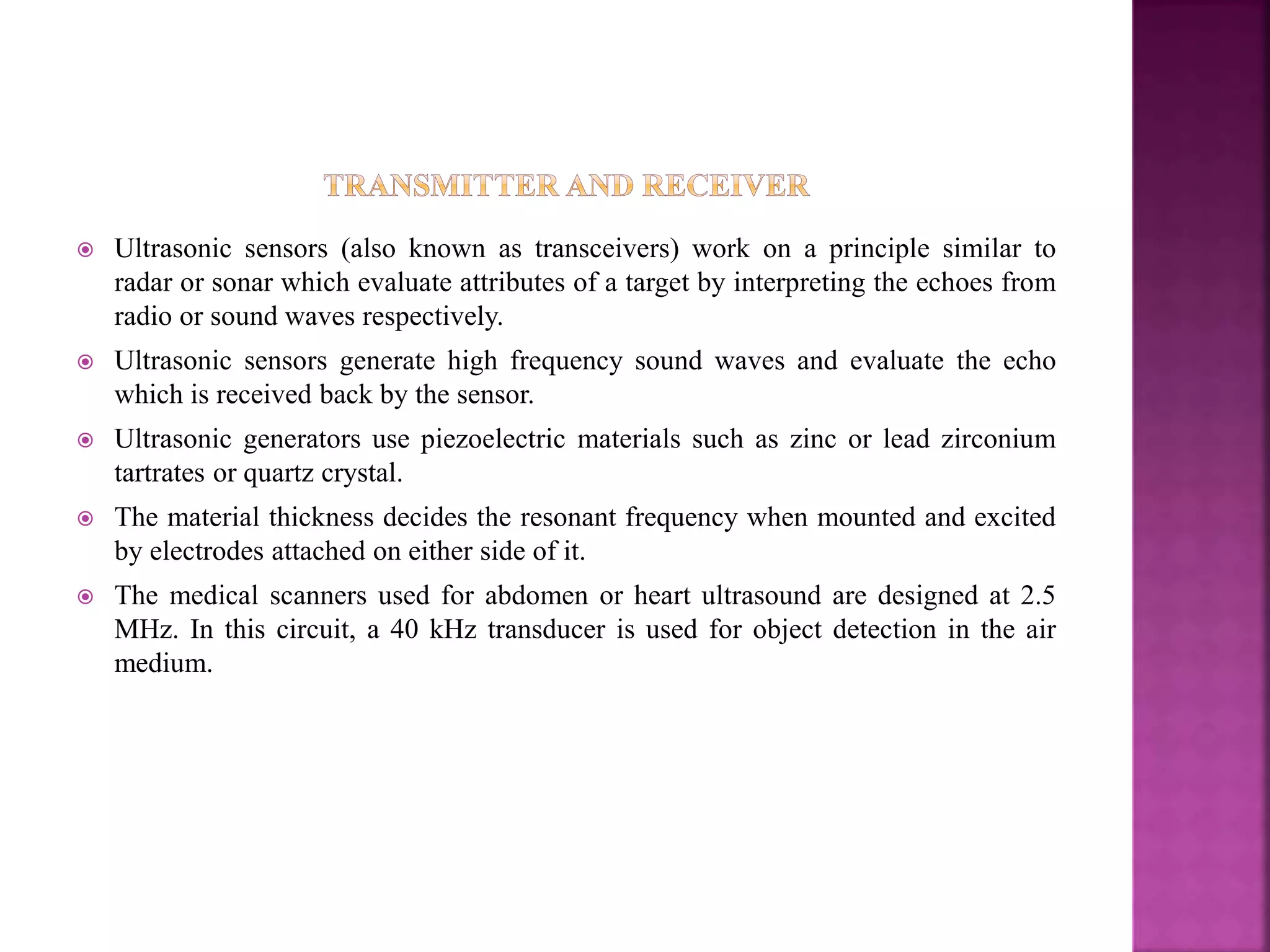 object detection using ultra sonic sensors | PPTX