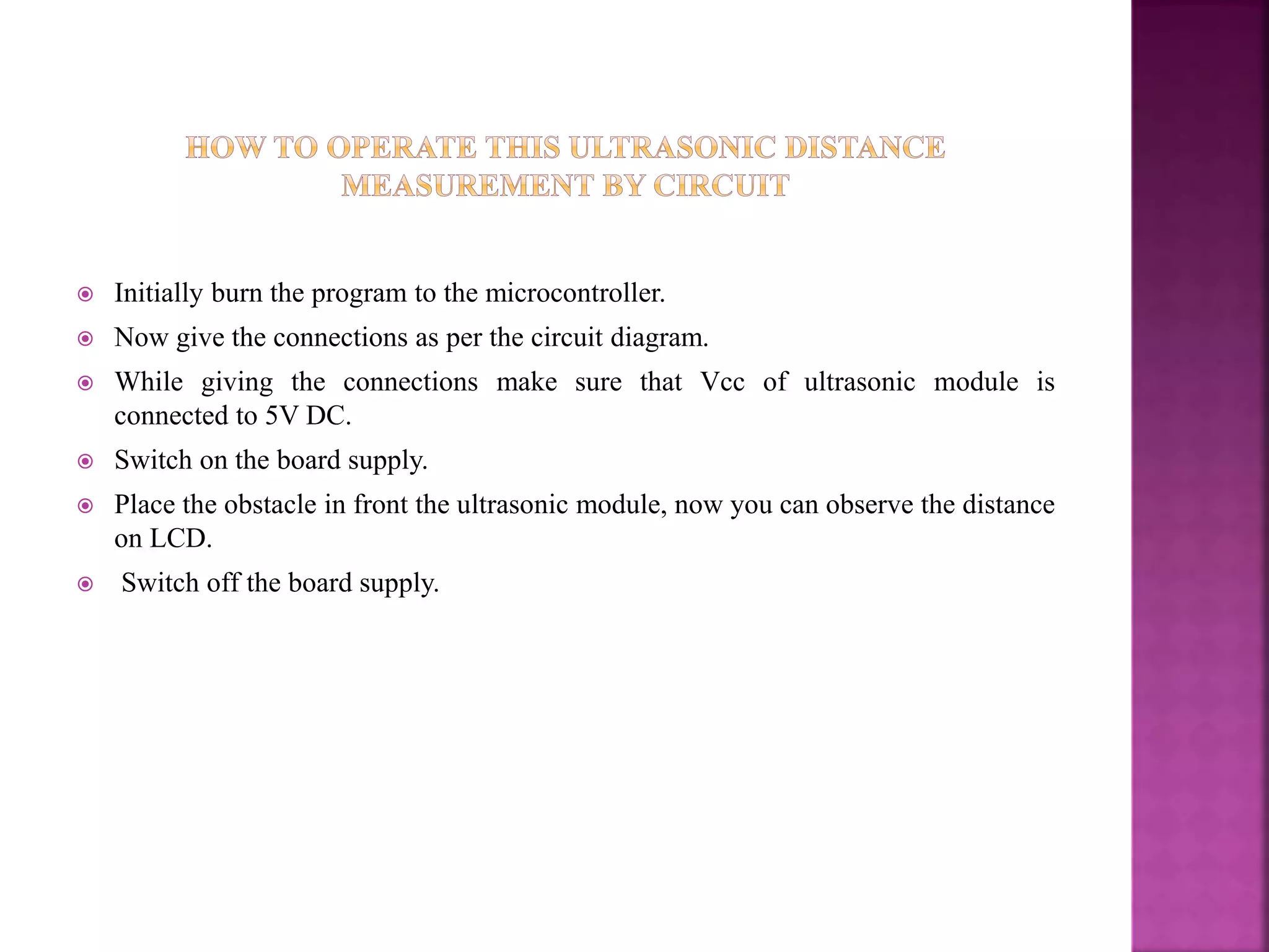 object detection using ultra sonic sensors | PPTX