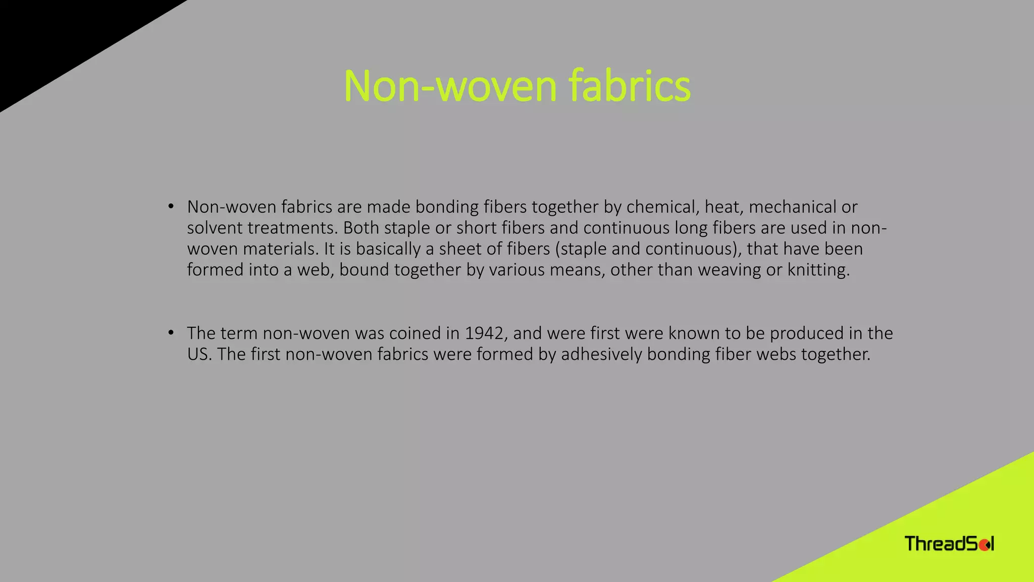 What are Nonwovens? | PPTX