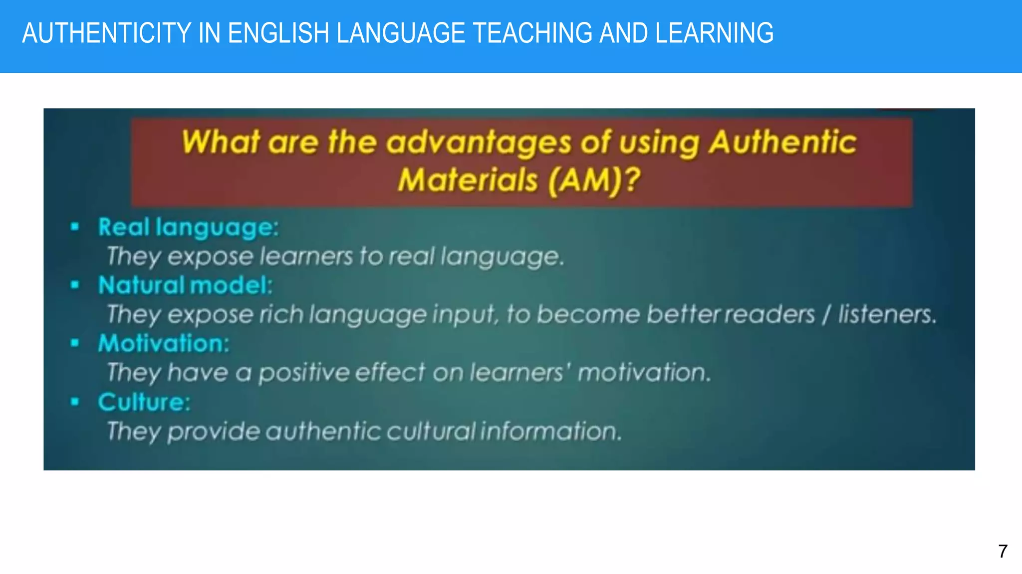 Authenticity in Material Development | PPTX | Education