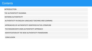 Authenticity in Material Development | PPTX | Education