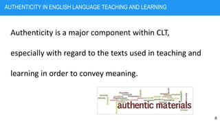Authenticity in Material Development | PPTX | Education