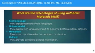 Authenticity in Material Development | PPTX | Education