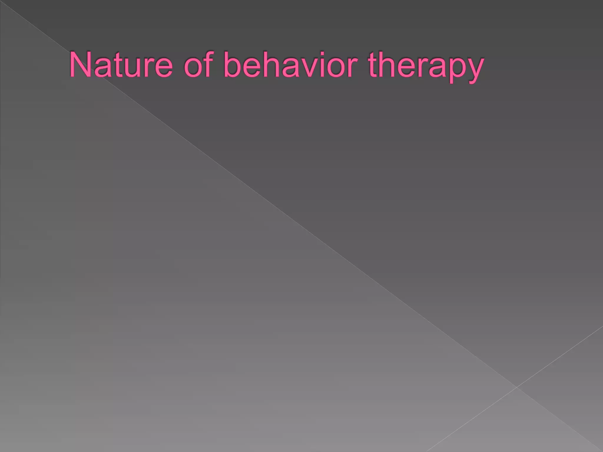 behavior therapy | PPT