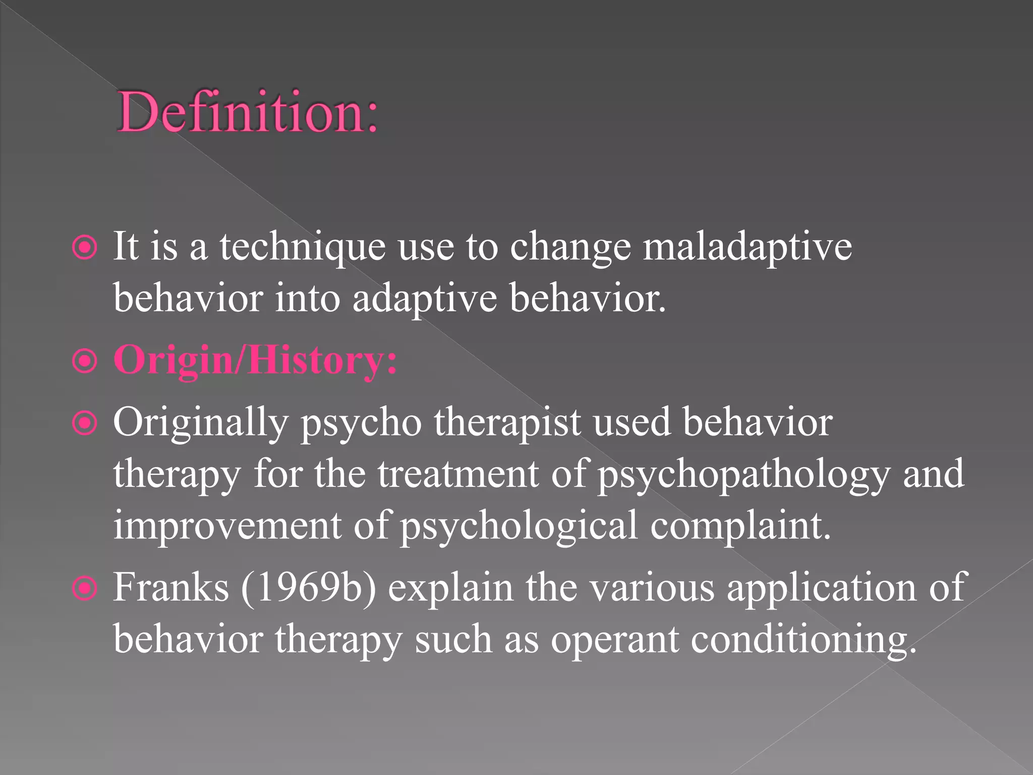 behavior therapy | PPT