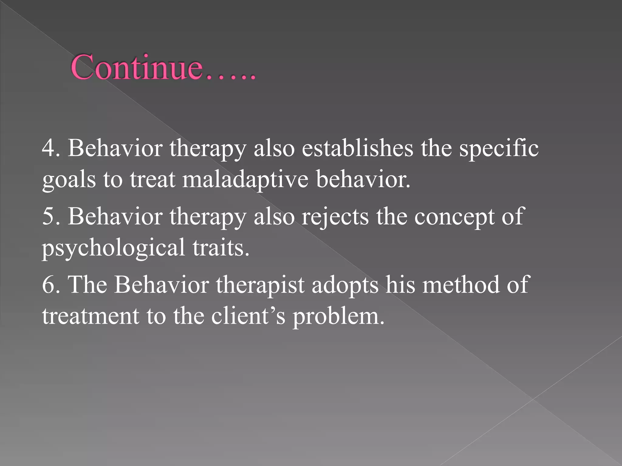 behavior therapy | PPT
