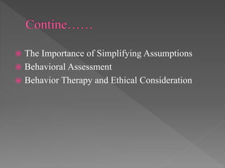 behavior therapy | PPT
