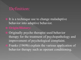 behavior therapy | PPT