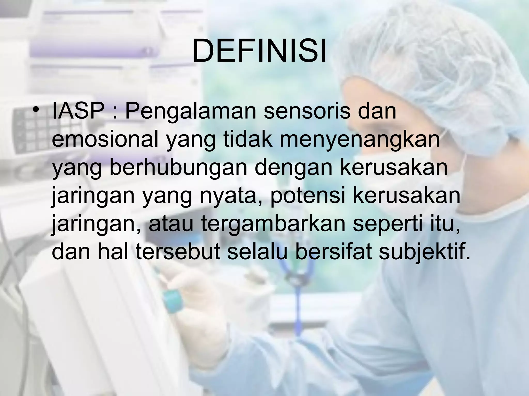Ppt.. tatalaksana nyeri pasien post op | PPT