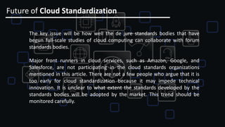 Standardization in Cloud/Cloud Computing | PDF