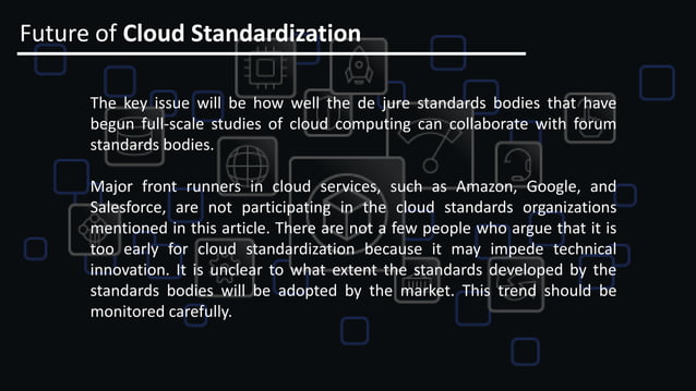Standardization in Cloud/Cloud Computing | PDF