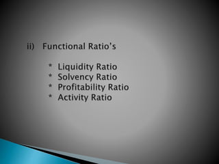 Ratio Analysis - Meaning, Advantages and Types | PPTX
