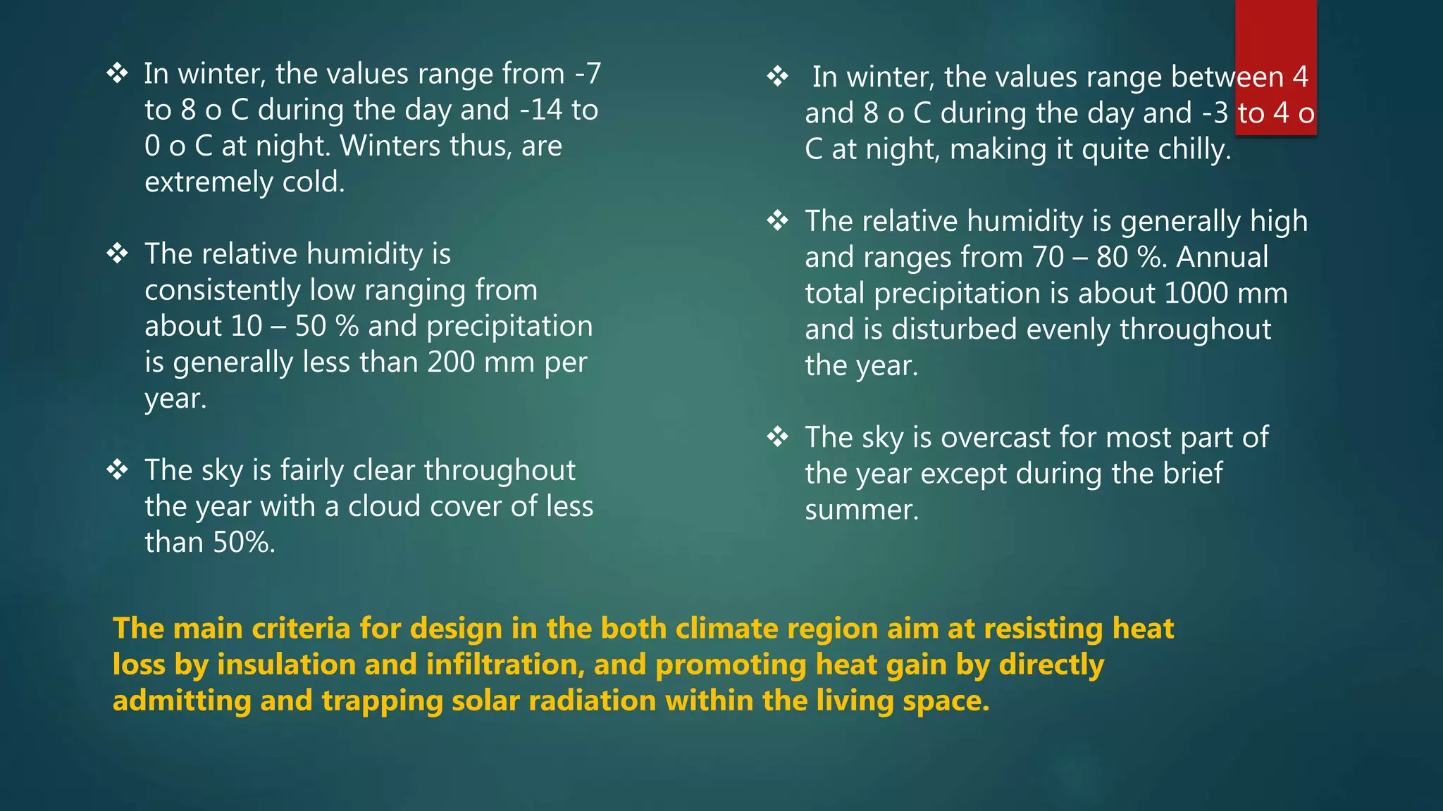 Architecture in cold climate | PPTX