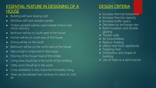 Architecture in cold climate | PPTX