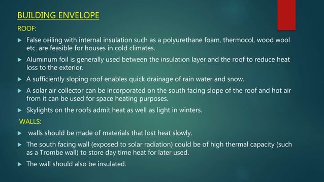 Architecture in cold climate | PPTX