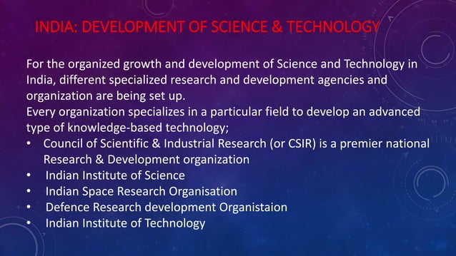 Technology Development In India.ppt