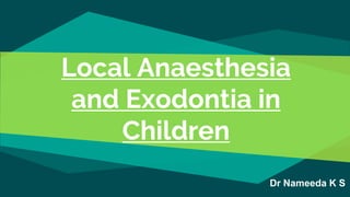 Local anesthesia in children | PPTX