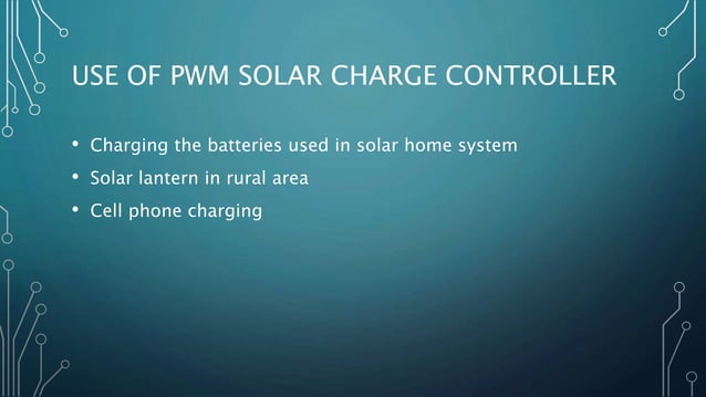 PWM SOLAR CHARGE CONTROLLER ARDUINO NANO | PPTX