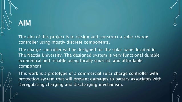 PWM SOLAR CHARGE CONTROLLER ARDUINO NANO | PPTX