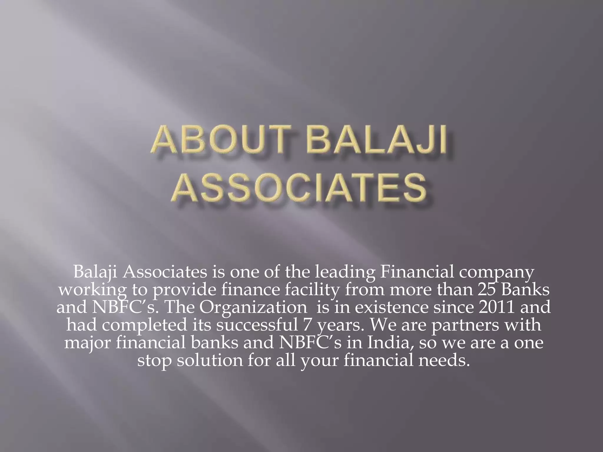 BALAJI ASSOCIATES.... | PPTX