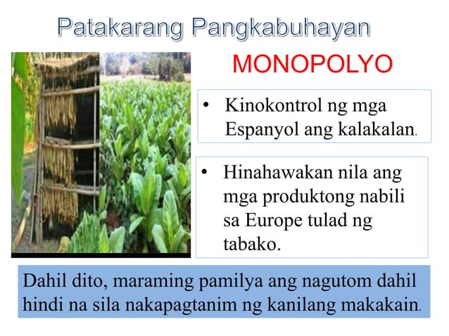 Patakarang Ipinatupad ng mga Espanyol | PPTX