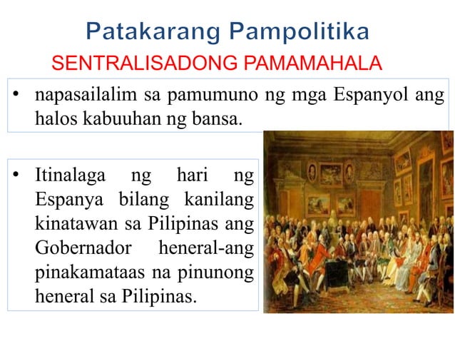 Patakarang Ipinatupad ng mga Espanyol | PPTX