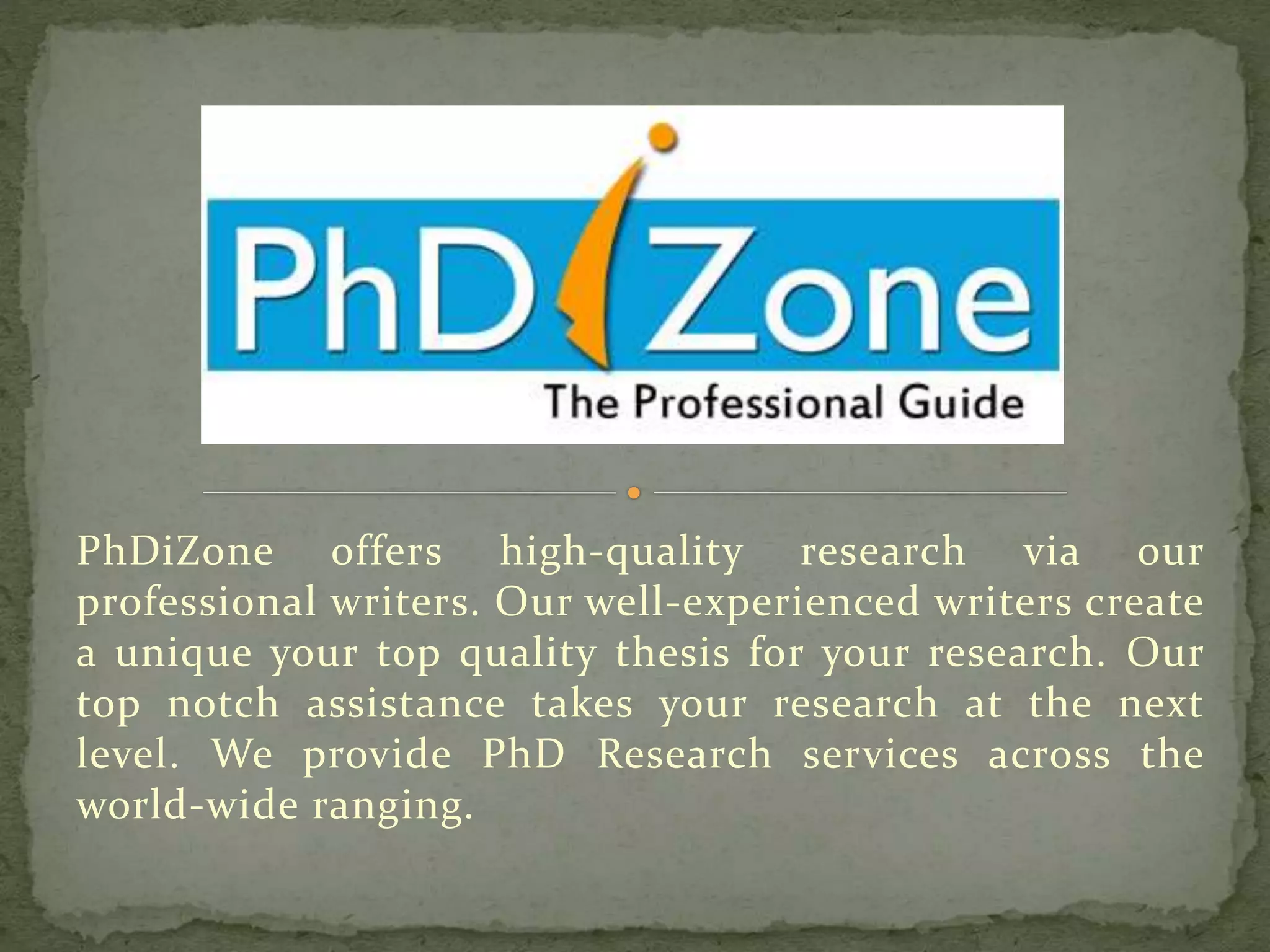 PhDiZone - Research Guidance | PPT