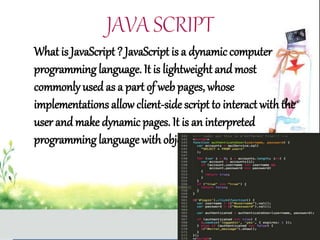 ppt of web designing and development | PPTX | Web Development | Internet