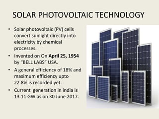 MODELLING AND PERFORMANCE ANALYSIS OF BIFACIAL SOLAR PV | PPTX