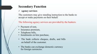 Functions of Commercial Banks in India | PPTX