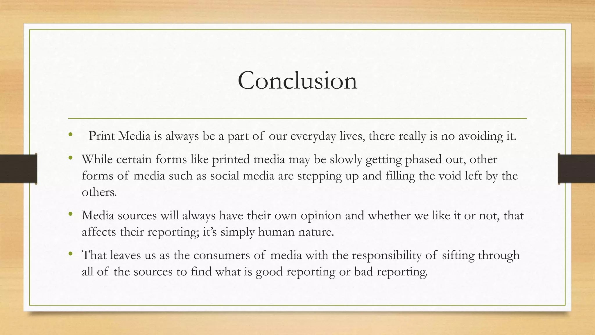 Print media - magazine ppt | PPT