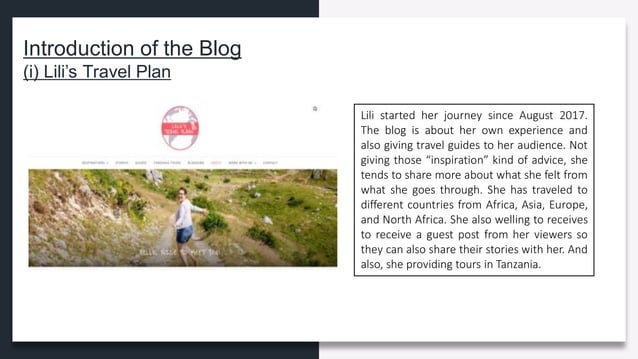 Comparison Between Two Travelling Blog | PPT