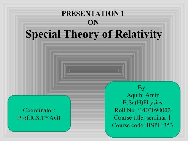 special theory of relativity