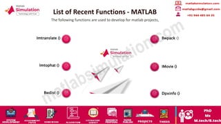 Matlab Projects Research Assistance | PPT