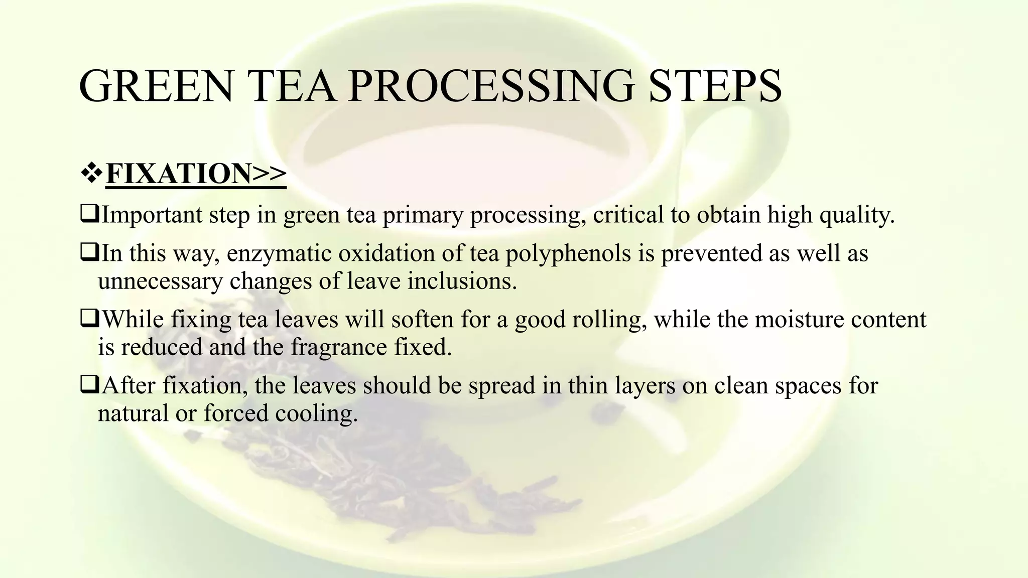 Green tea processing | PPTX