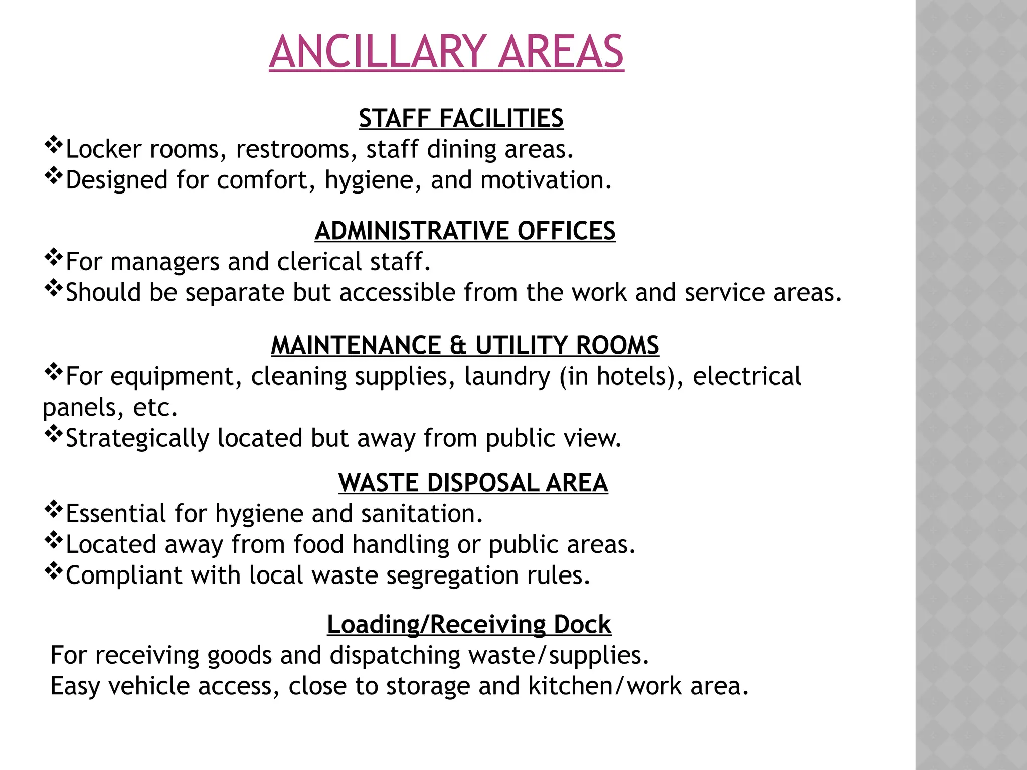 PPT-1 UNIT -2.pptx Physical layout of functional and ancillary areas | PPTX