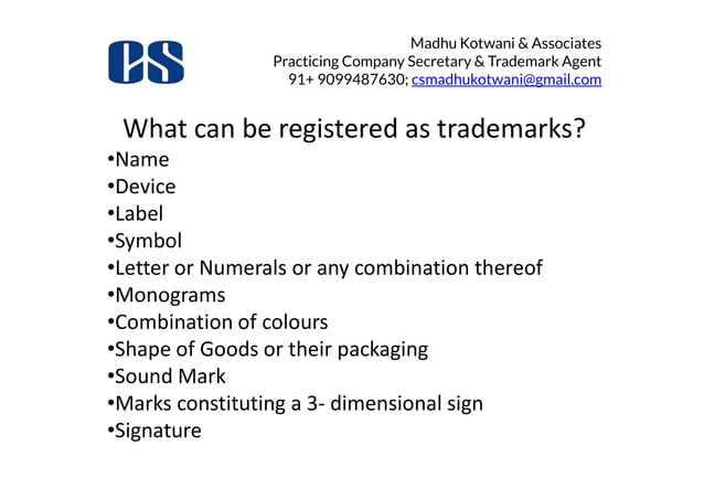 Ppt 1 what is trademark and its examples | PDF