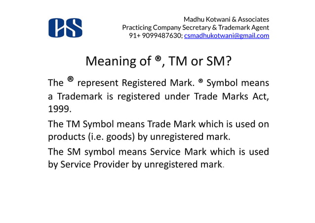 Ppt 1 what is trademark and its examples | PDF