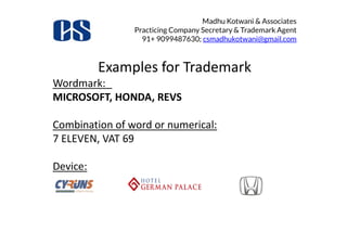 Ppt 1 what is trademark and its examples | PDF