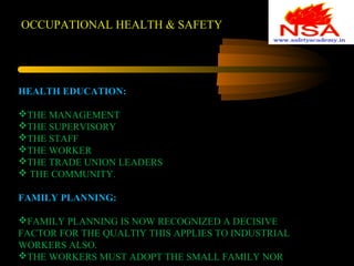 Diploma in Occupational Health and Safety UNIT -1 | PPT