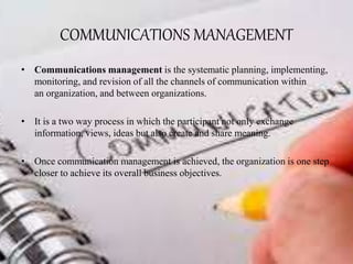Communication Management | PPTX