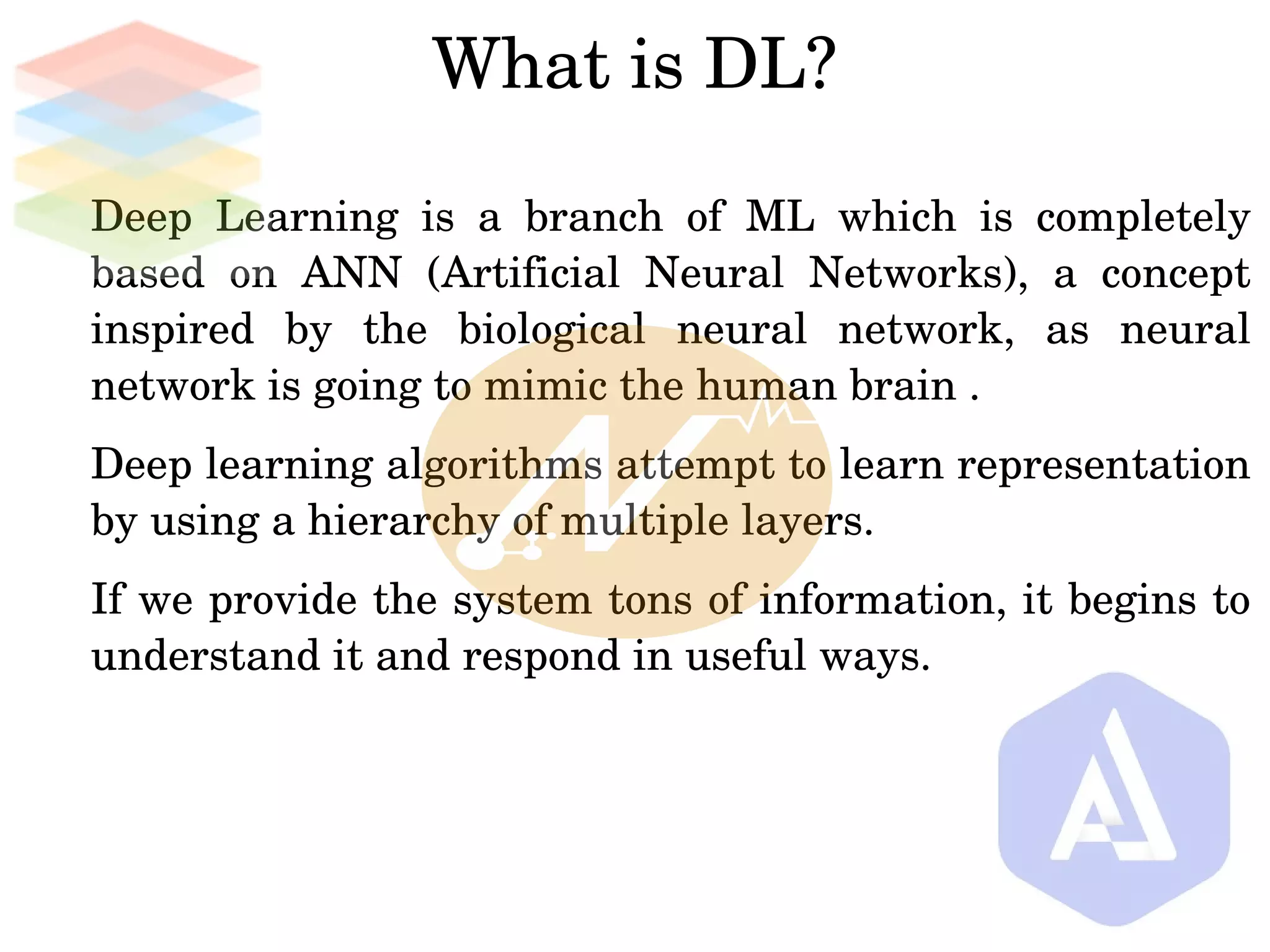 PPT2: Introduction of Machine Learning & Deep Learning and its types | PDF