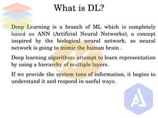 PPT2: Introduction of Machine Learning & Deep Learning and its types | PDF